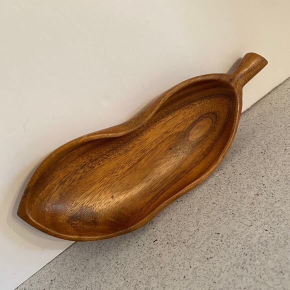 Vintage | Accents | Vintage Monkey Pod Wood Candy Nut Snack Tray Dish ...
